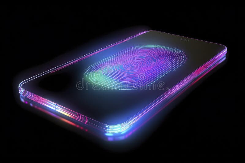 Person Using Fingerprint Scanning on Mobile Phone for Biometrics ...