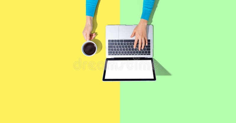 Person Using a Laptop Computer Stock Image - Image of people, computer ...