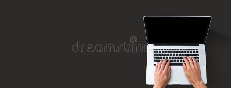 Person Using a Laptop Computer from Above Stock Image - Image of ...