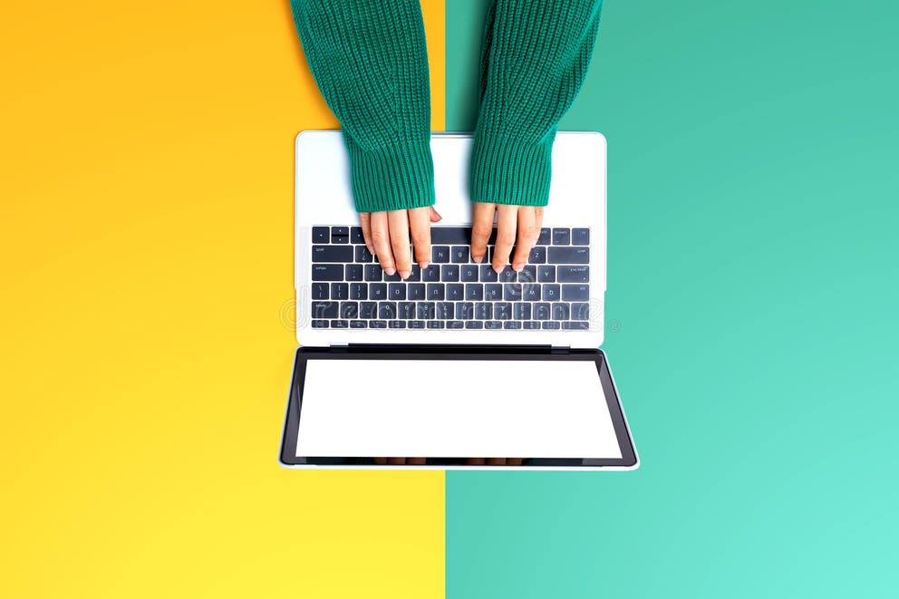 Person Using a Laptop Computer Stock Photo - Image of business, digital ...