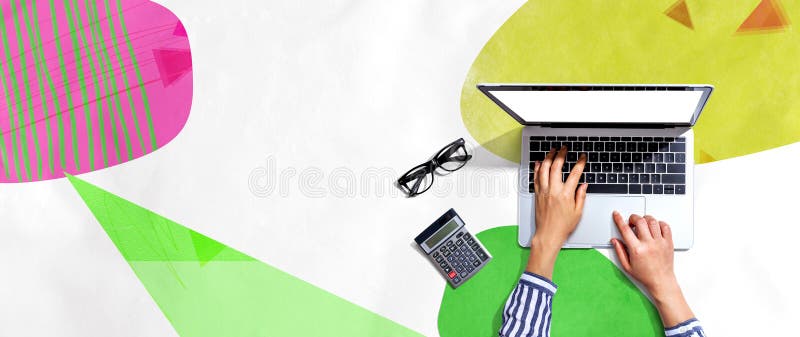 Person Using a Laptop Computer Stock Photo - Image of office, computer ...