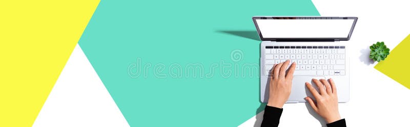 Person Using a Laptop Computer Stock Illustration - Illustration of ...