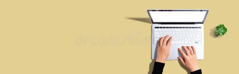 Person Using a Laptop Computer Stock Image - Image of hand, digital ...
