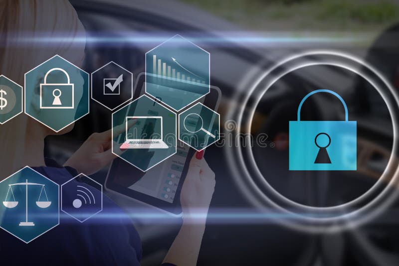 Person Using a Laptop Computer with Technology Cybersecurity and ...