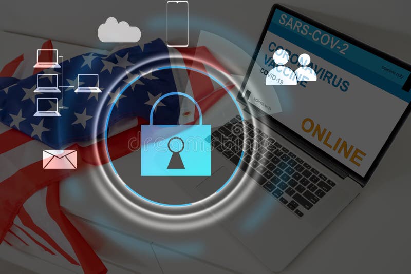 Person Using a Laptop Computer with Technology Cybersecurity and ...