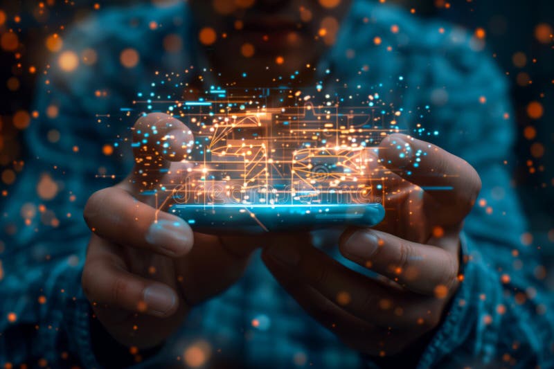 Person Using Laptop with 5G Network Displayed on Screen Stock ...