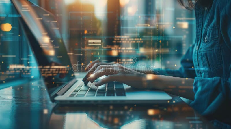 A Person Using a Laptop with Multiple Browser Tabs Open, Highlighting ...