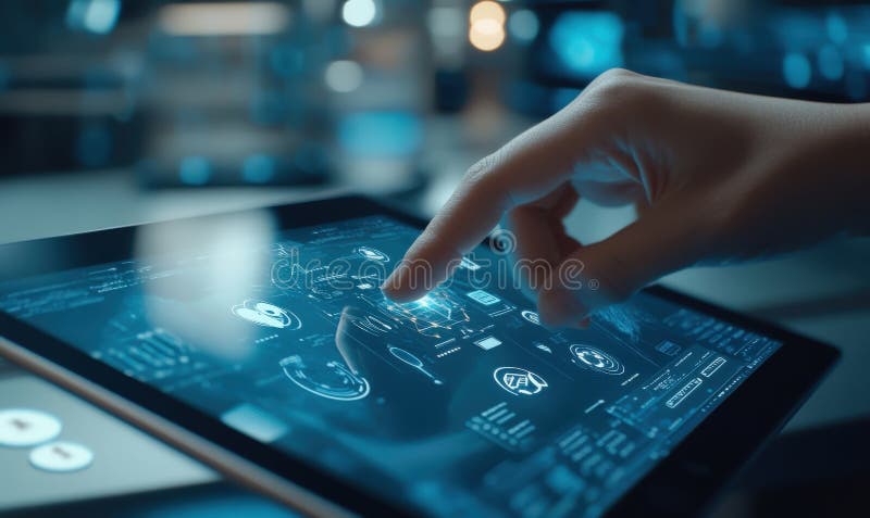 A Person is Using a Laptop To Access Social Media Platforms Stock Image ...