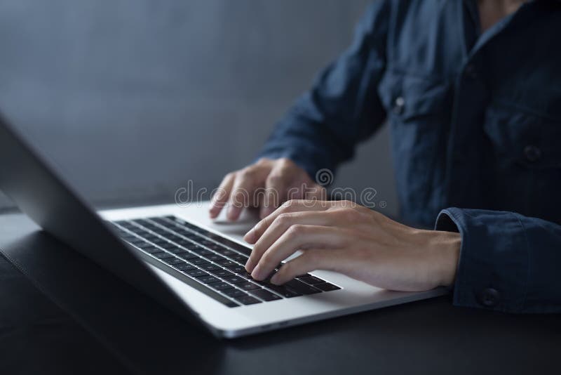 Person are Using Laptops, Working or Studying Online at Home ...