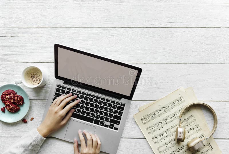 Person Using Macbook Pro stock photo. Image of keyboard - 114442990