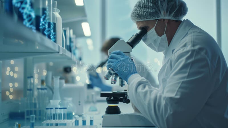 A Scientist Working in the Laboratory. AI Generated Stock Image - Image ...