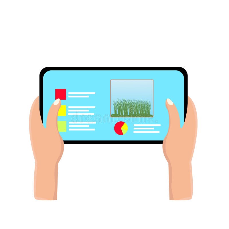 Person Using Mobile Device Browsing Internet Via Personal Gadget Stock
