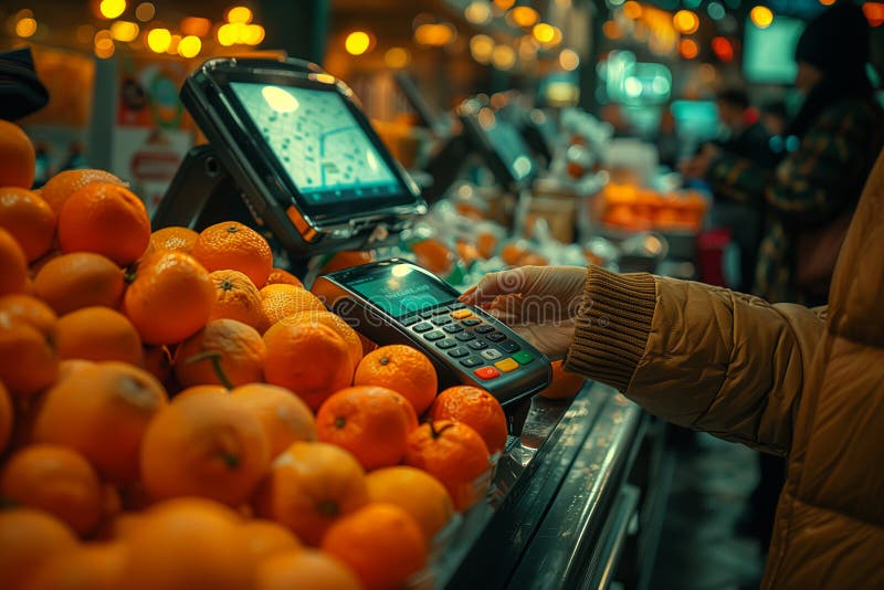 A Person Using a Mobile Payment App To Complete a Purchase at a ...