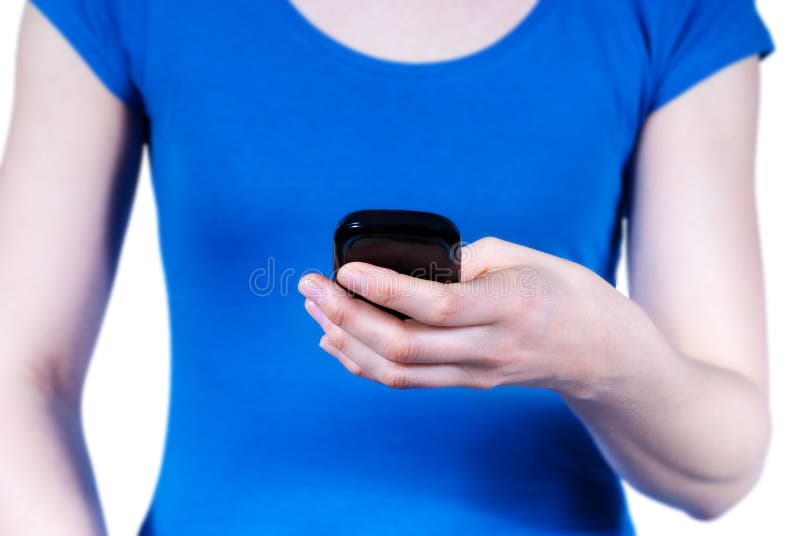 Person Using a Mobile Phone Stock Image - Image of connected, hand ...