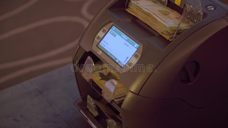 Person Using Money Counting Machine Stock Video - Video of operation ...