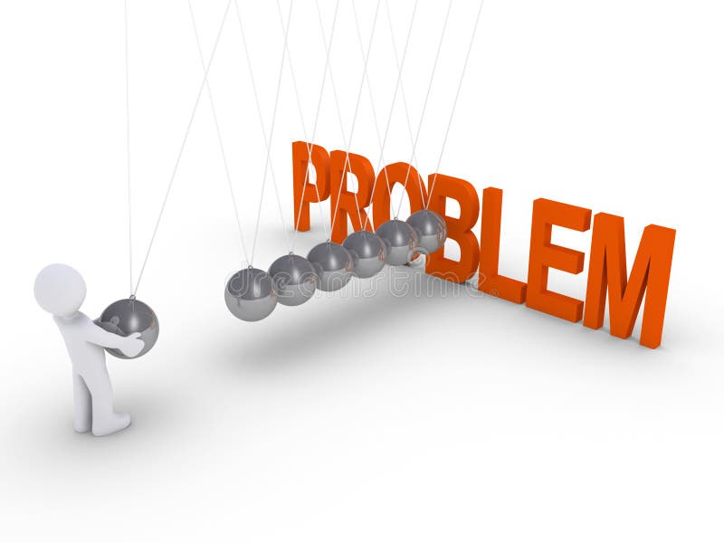 Overcome Problem with Solution Stock Illustration - Illustration of ...