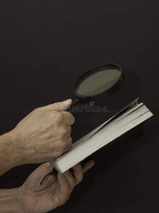 Person Using Optics To Assist in Reading and Learning Stock Image ...