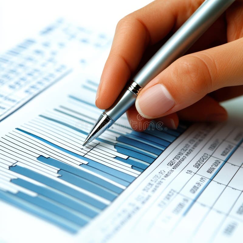 A Person is Using a Pen To Write on a Sheet of Paper that Features a ...