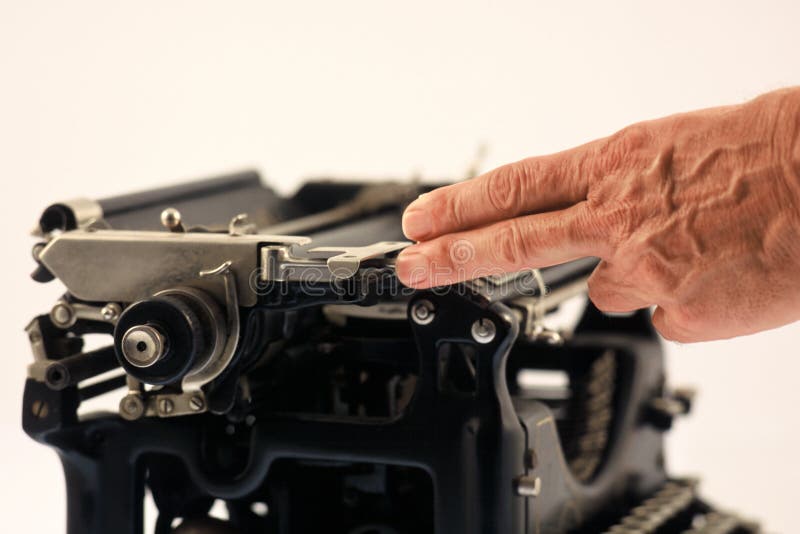 Person Using Retro Typewriter Stock Image - Image of keyboard, types: 40171