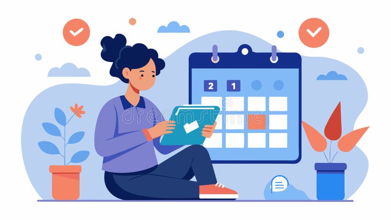 A Person Using a Scheduling App To Plan Out Their Social Interactions ...