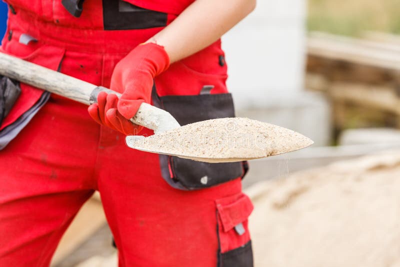 Person Using Shovel on Construction Site Stock Image - Image of ...