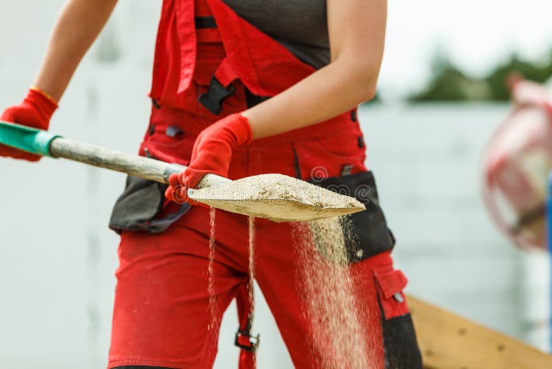Person Using Shovel on Construction Site Stock Image - Image of tools ...