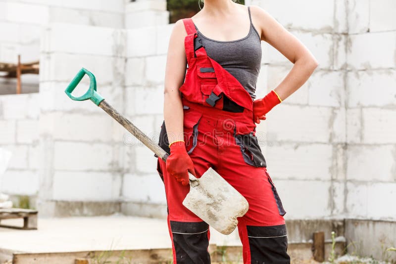 Person Using Shovel on Construction Site Stock Photo - Image of ...