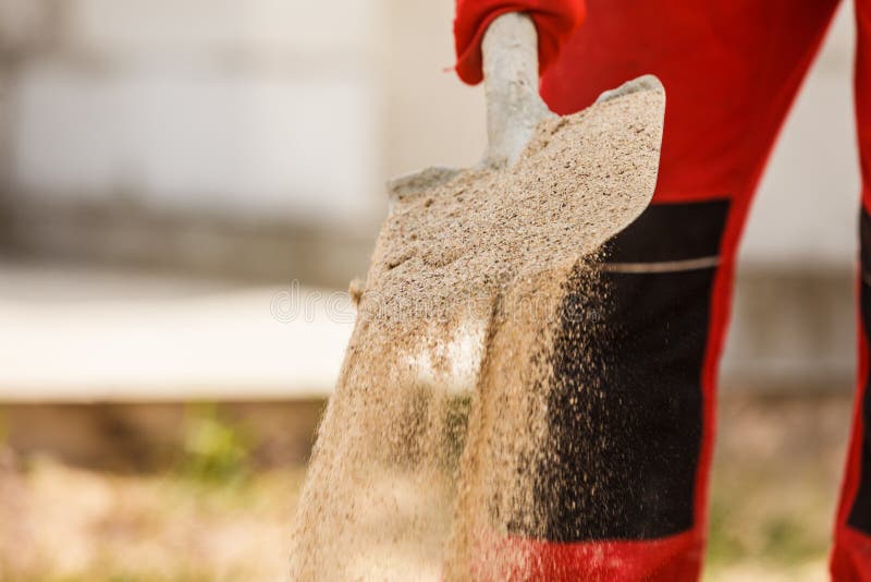 Person Using Shovel on Construction Site Stock Photo - Image of spade ...