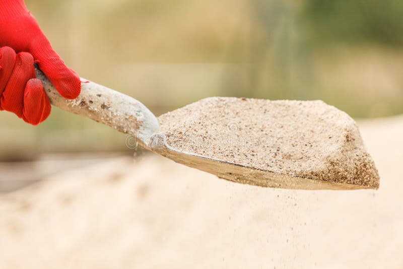 Person Using Shovel on Construction Site Stock Photo - Image of ...