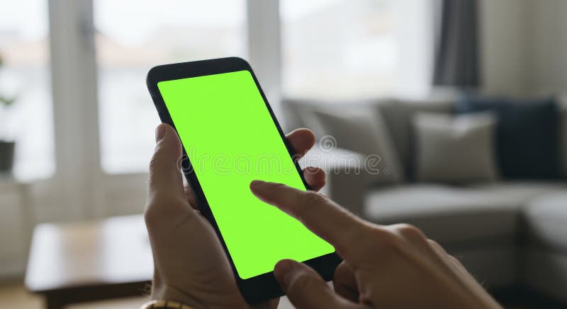 Using Mobile Phone with Green Screen Inside Home for App Development ...