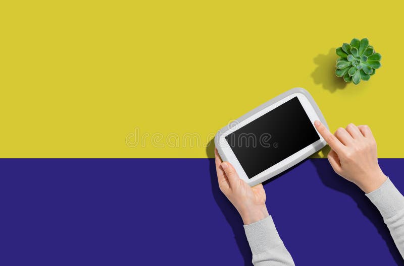 Person Using a Tablet Computer Stock Image - Image of tone, tech: 157530281