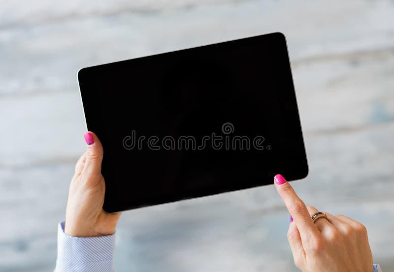 Person Using Tablet Computer Stock Image - Image of ipad, online: 178645447