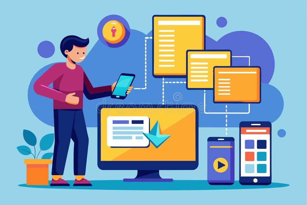 A Person is Using a Tablet To Transfer Files from Their Computer To a ...