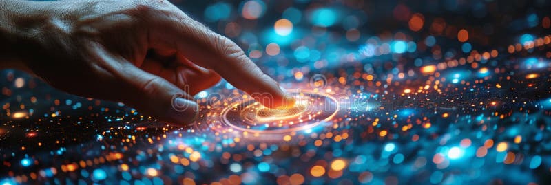 Person Pressing a Button with Finger a Simple, Common Gesture Stock ...