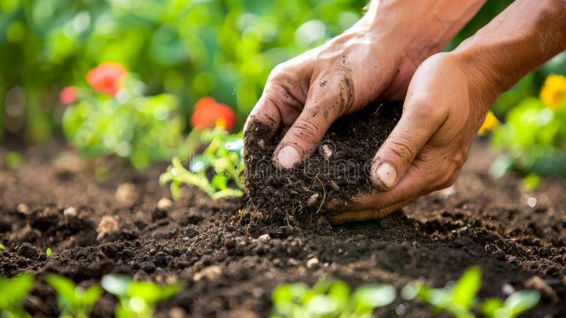 Person Digging in the Dirt stock photo. Image of ground - 312501708
