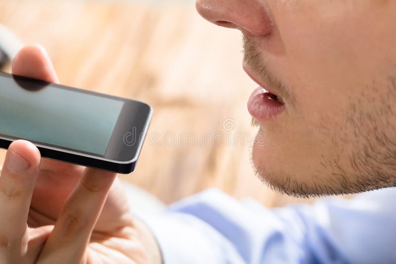 Person Using Voice Assistant on Mobile Phone Stock Photo - Image of ...