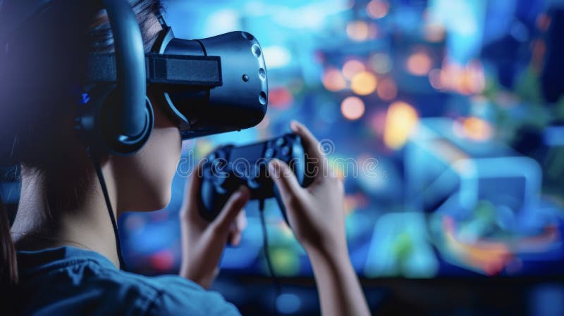 A Person Using a VR Controller To Navigate a Virtual World and Improve ...