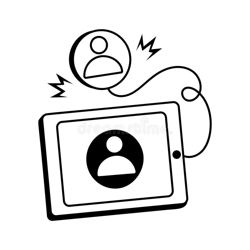 Person on a Video Call Screen, Symbolizing Digital Communication Stock ...