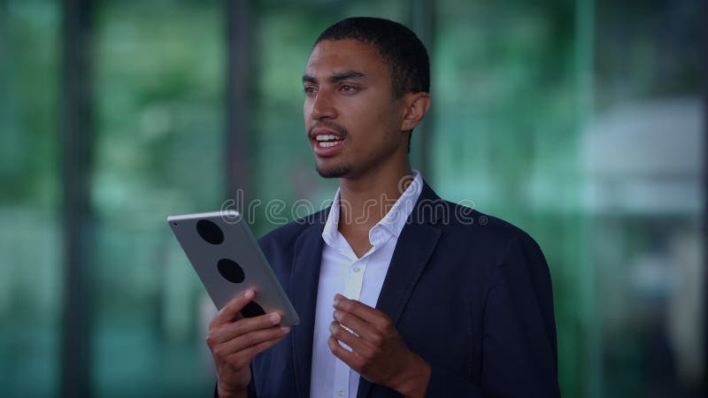 A Person on a Video Call Using a Tablet, Showing Interest and ...