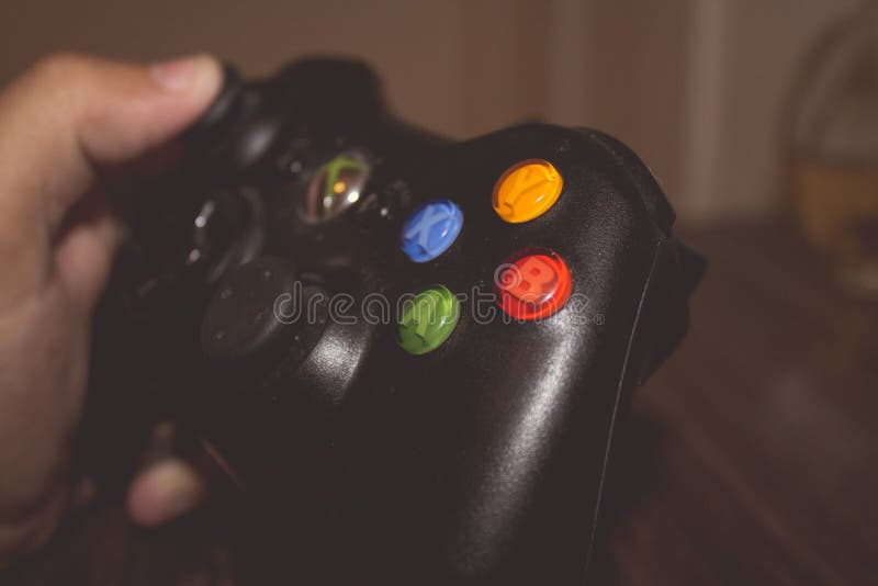 Person With Video Game Controller Stock Image - Image of playing, home ...