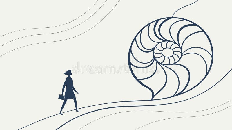 Person Viewing Seashell on Beach Vector Illustration, Vector Design ...