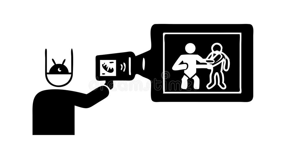 Person Viewing VRAR Content, Interactive Digital Experience, Vector ...