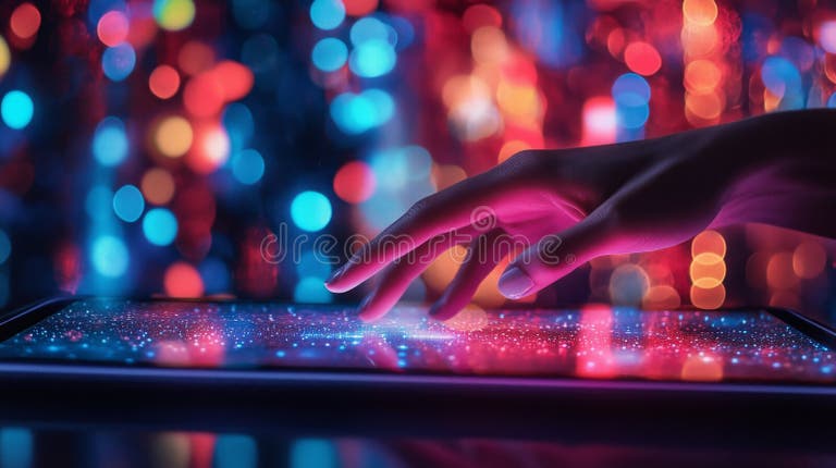 A Person with Visual Impairment Interacts with a Touchscreen ...