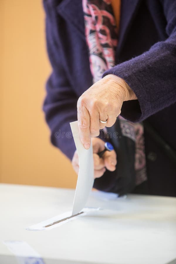 Person Voting, Casting a Ballot Stock Photo - Image of concept ...