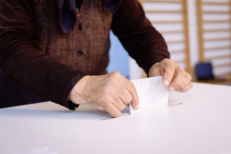 Person Voting, Casting a Ballot Stock Image - Image of democracy, place ...