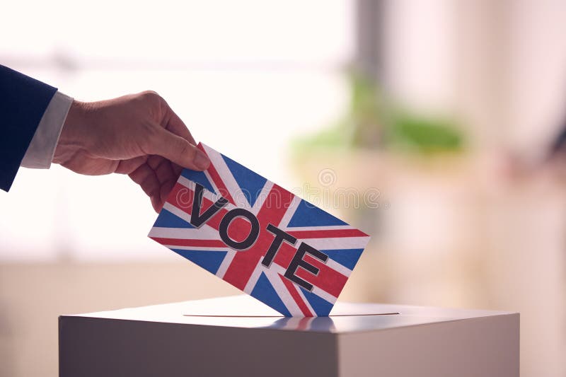 Person Voting with UK Flag Ballot Stock Image - Image of kingdom, vote ...