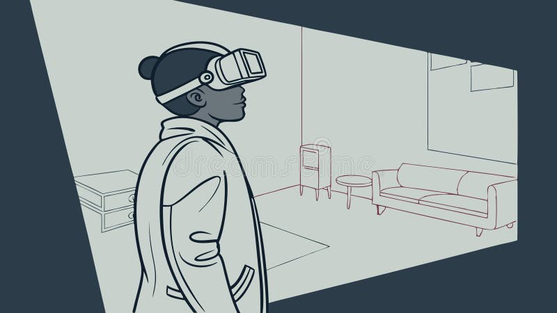 Person in VR Headset, Virtual Reality and Technology for Gaming and ...