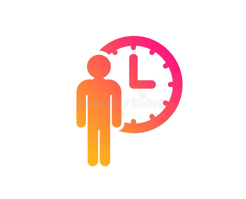 Person Waiting Icon. Service Time Sign. Vector Stock Vector ...