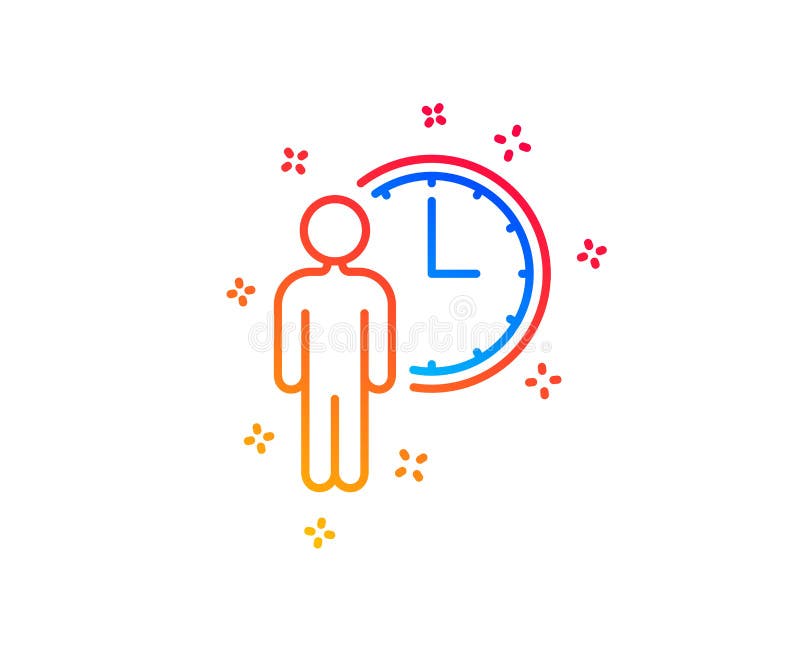 Person Waiting Line Icon. Service Time Sign. Vector Stock Vector ...