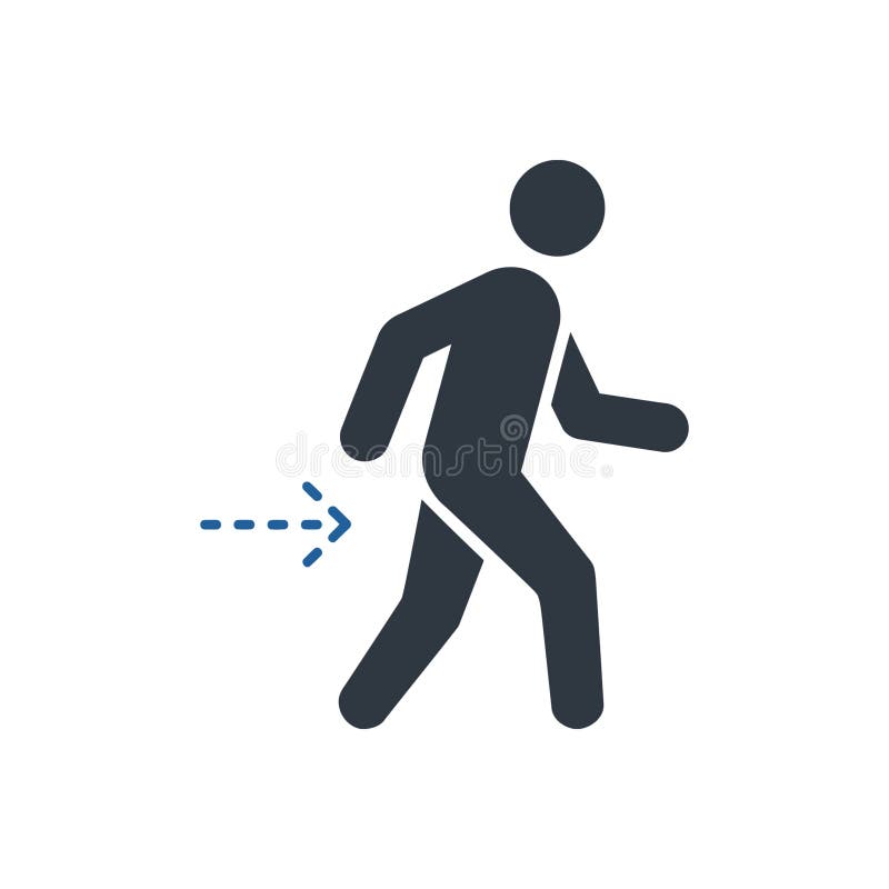 Person Walking Backwards Icon Stock Vector - Illustration of walking ...